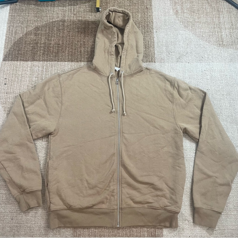 New Good American Boyfriend Zip Up Hoodie Putty - Gem